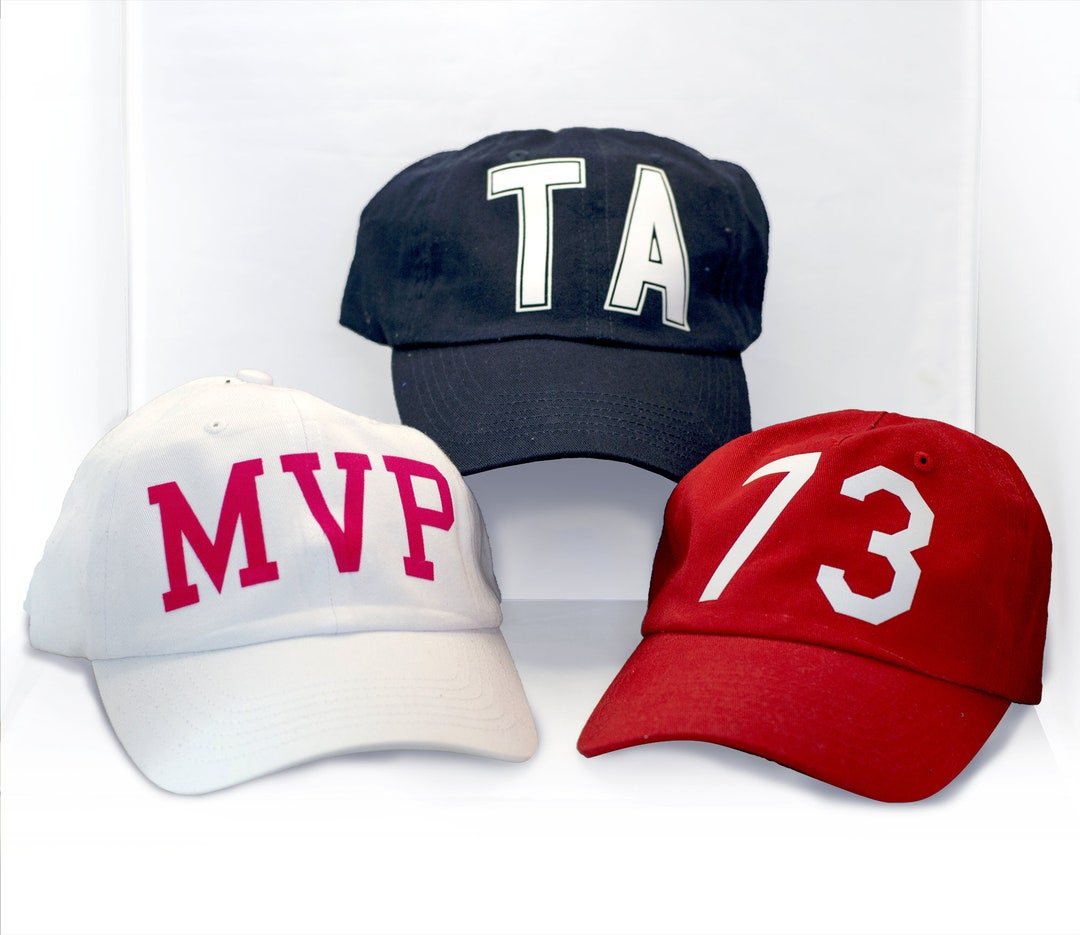 Personalized Adult Unstructured Dad Hat With Customized Flock Letters ...
