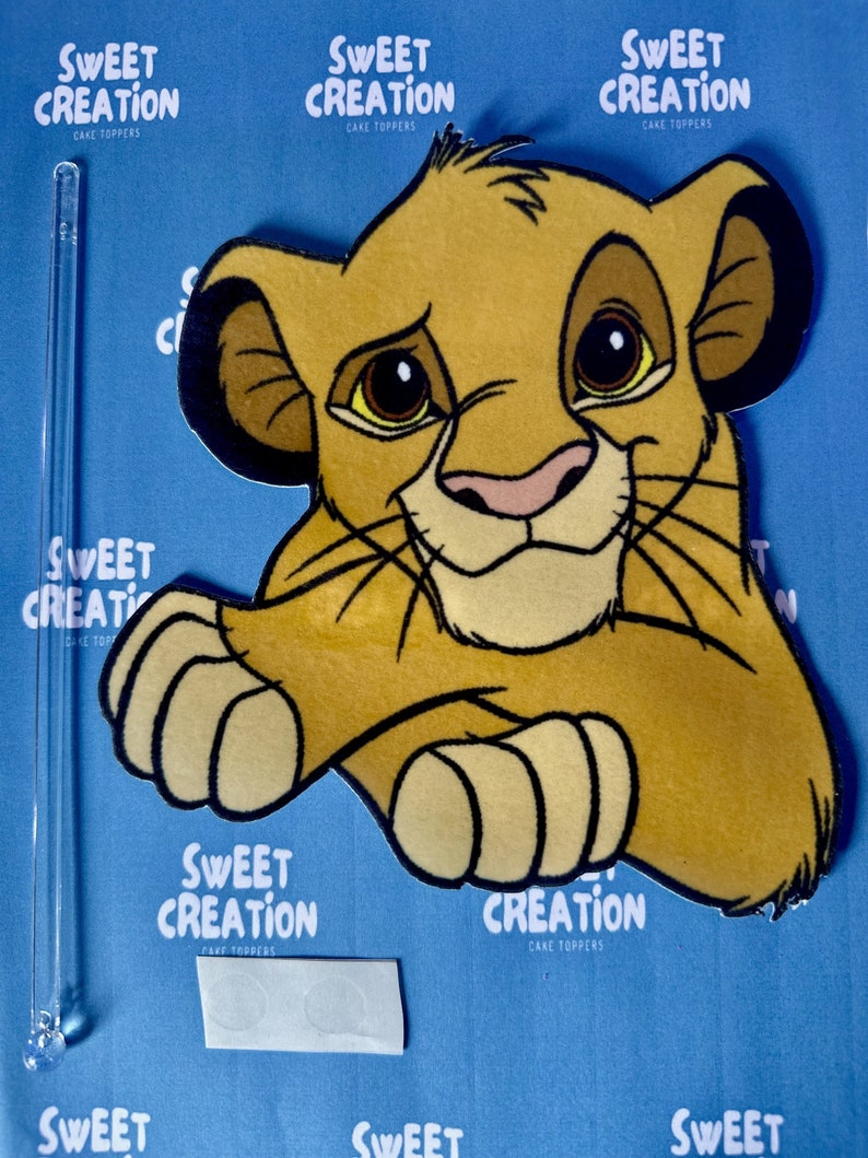 Simba Edible Cake Topper - Etsy Australia