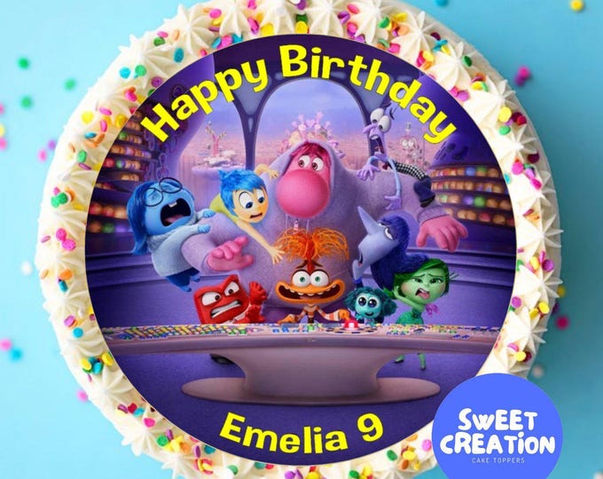 Inside Out 2 Personalised Icing Cake Topper - Etsy