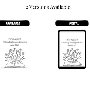 Floral Alphabet: A Blooming Coloring Adventure From A to Z - Instant ...