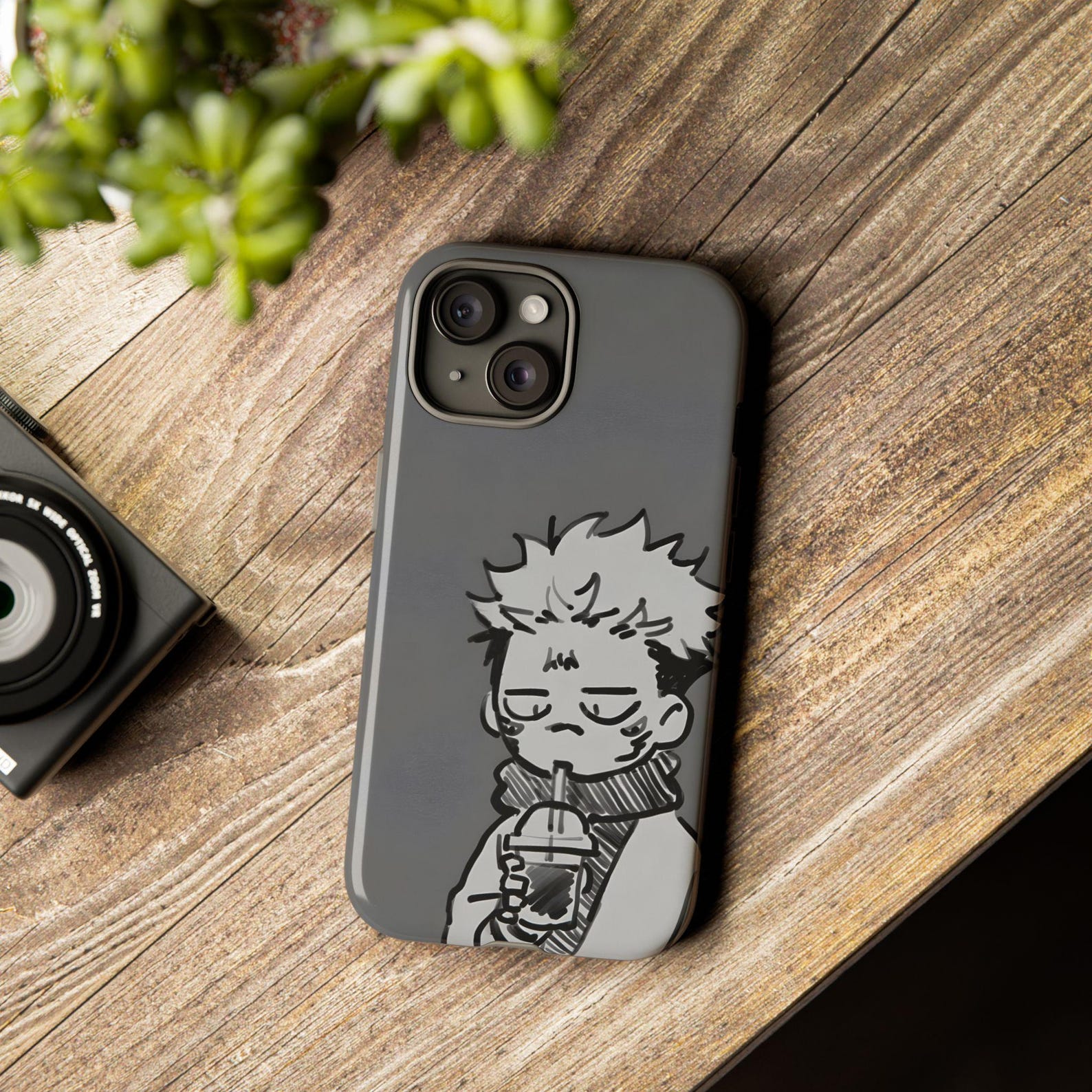 Stylish Anime iPhone Case for iPhone 16 15 14 13 12 11 Pro Max Mini ...