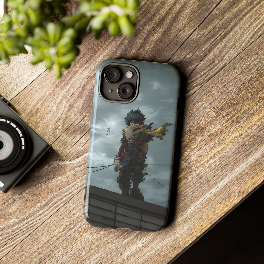 My Hero Academia Phone Case Deku on Rooftop Design Stylish and Shock ...