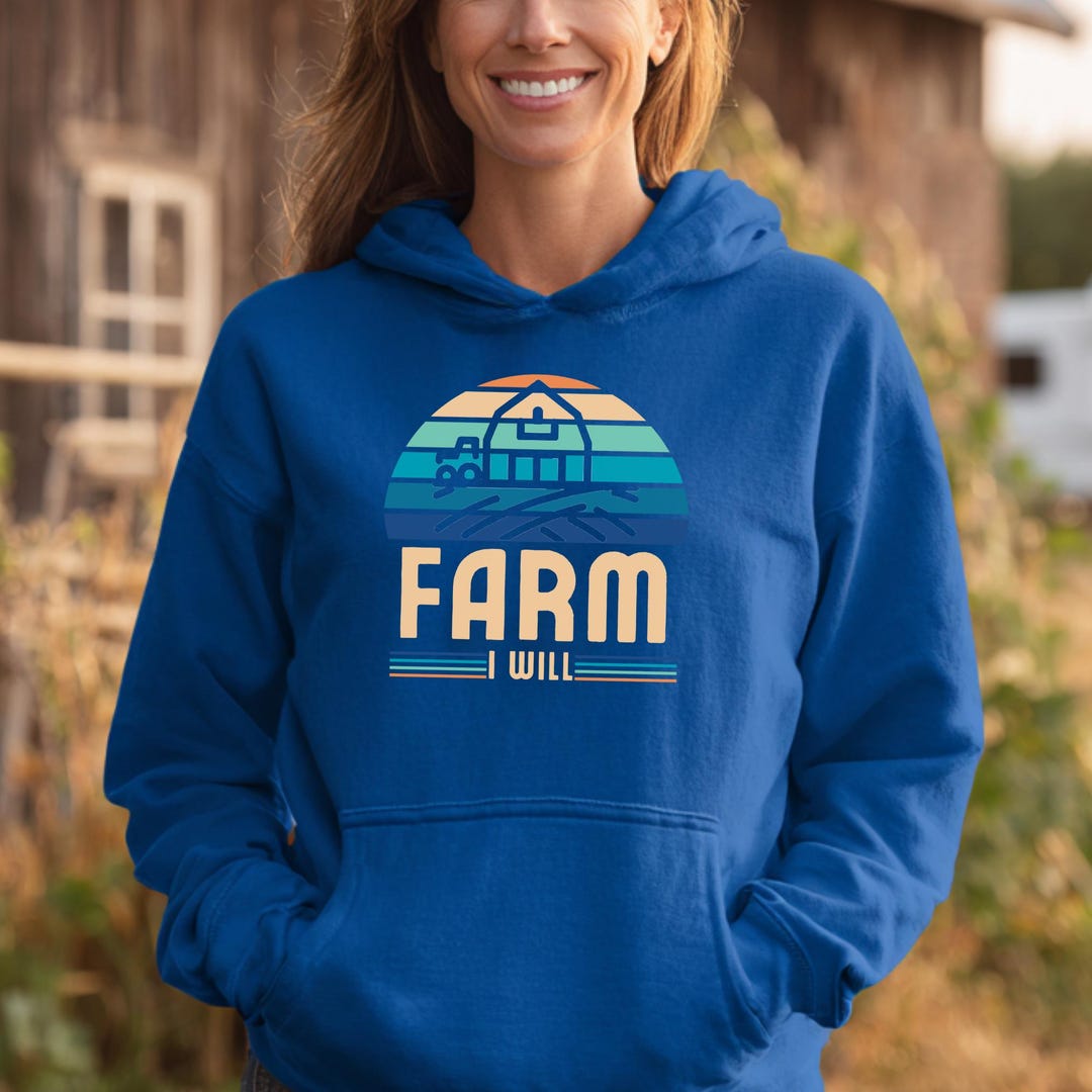 Farmer Hoodie, Farm I Will Long-sleeve Hoodie, Hoodies for Men, Hoodies ...