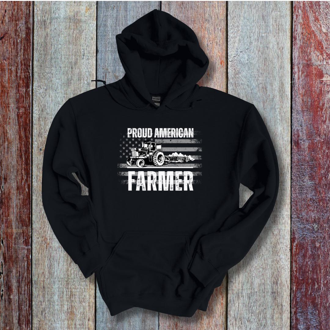 Farmer Hoodie, Proud American Farmer Long-sleeve Hoodie, Hoodies for ...