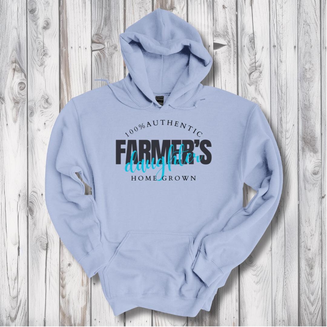 Farmer Hoodie, Farmer's Daughter Long-sleeve Hoodie, Hoodie for Women ...
