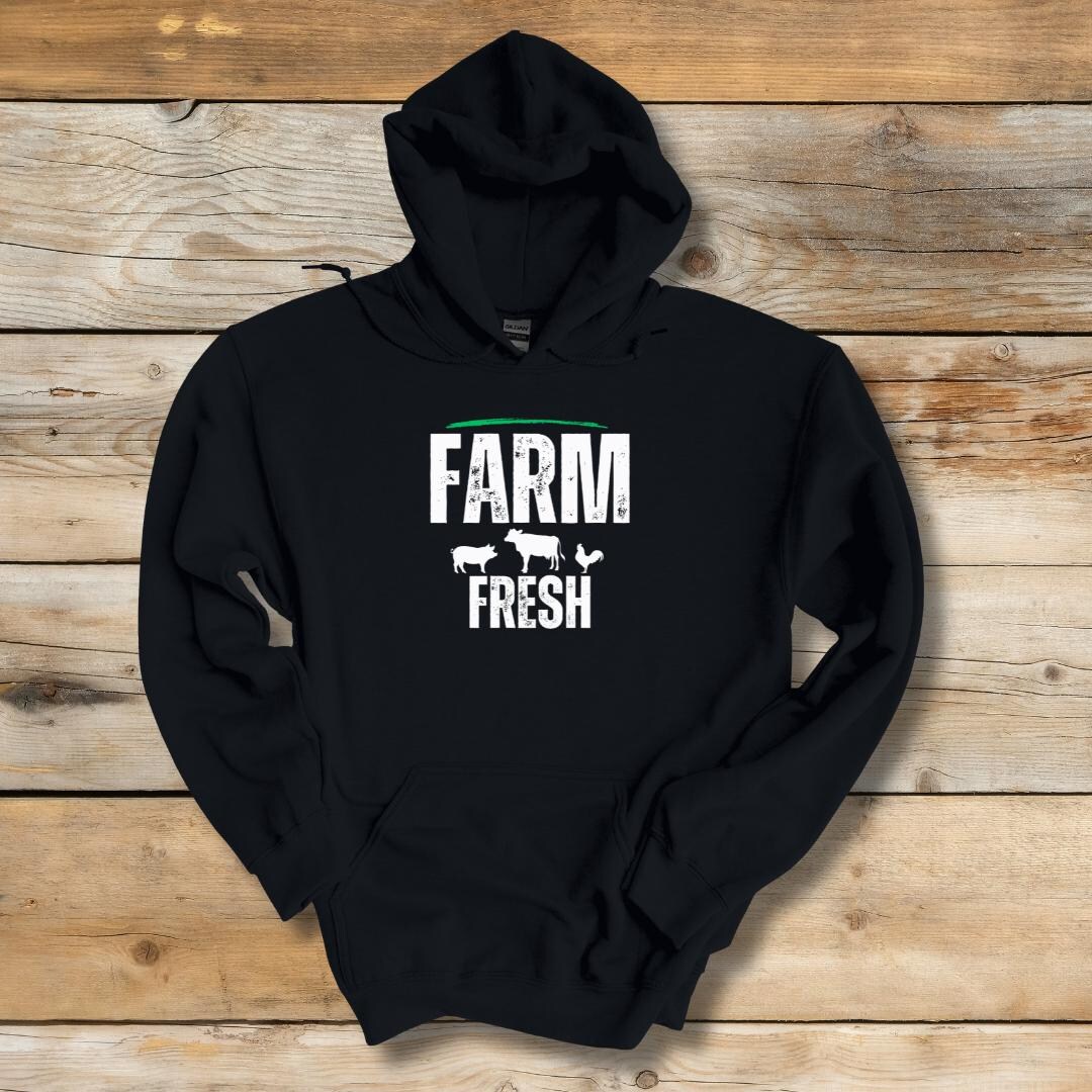 Farmer Hoodie, Farm Fresh Long-sleeve Hoodie, Hoodies for Men, Hoodies ...