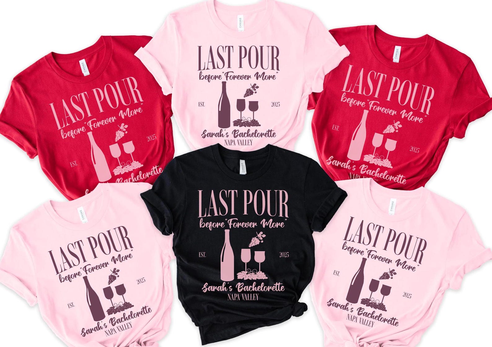 Wine Bachelorette Shirts, Custom Bachelorette Party Shirts, Napa Valley ...