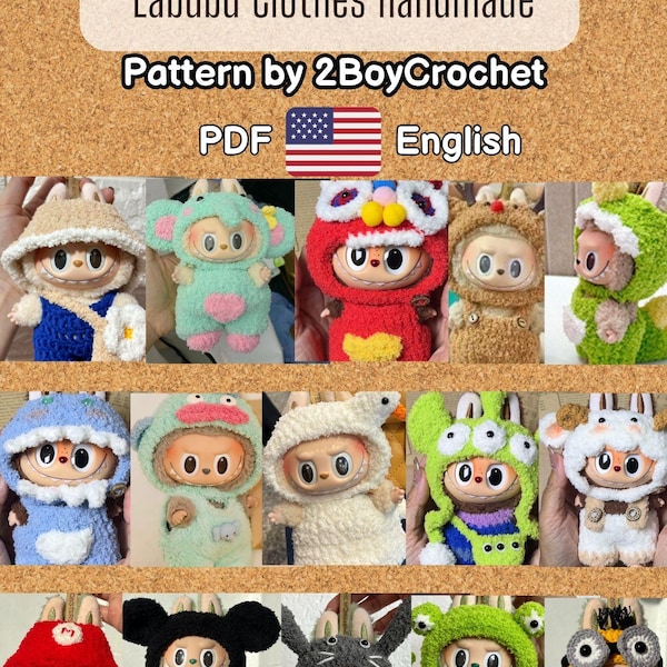 Labubu Clothing Patterns - Etsy