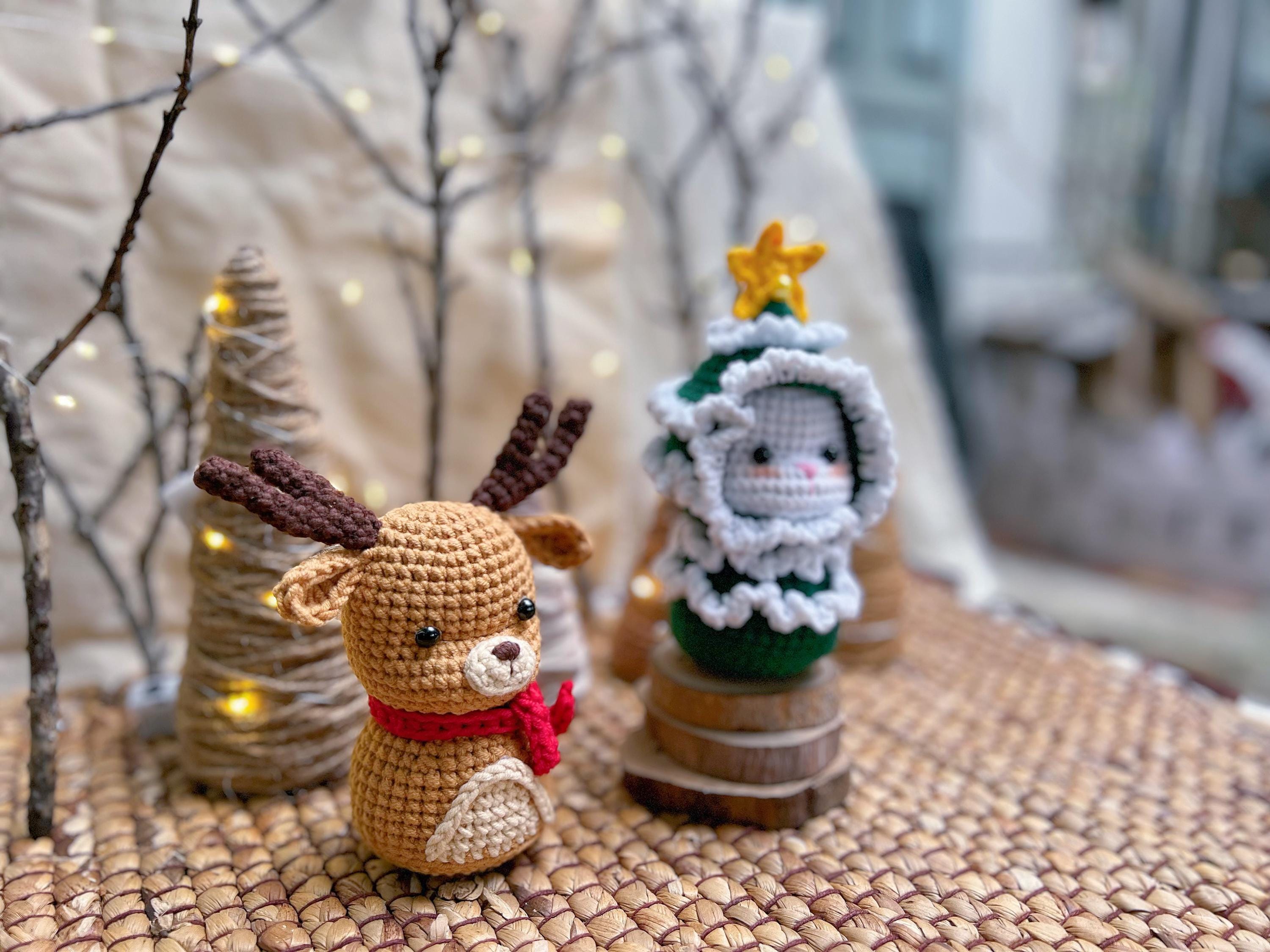 Crochet Christmas Decor Pattern: 7-in-1 Santa, Reindeer, Elves (PDF ...