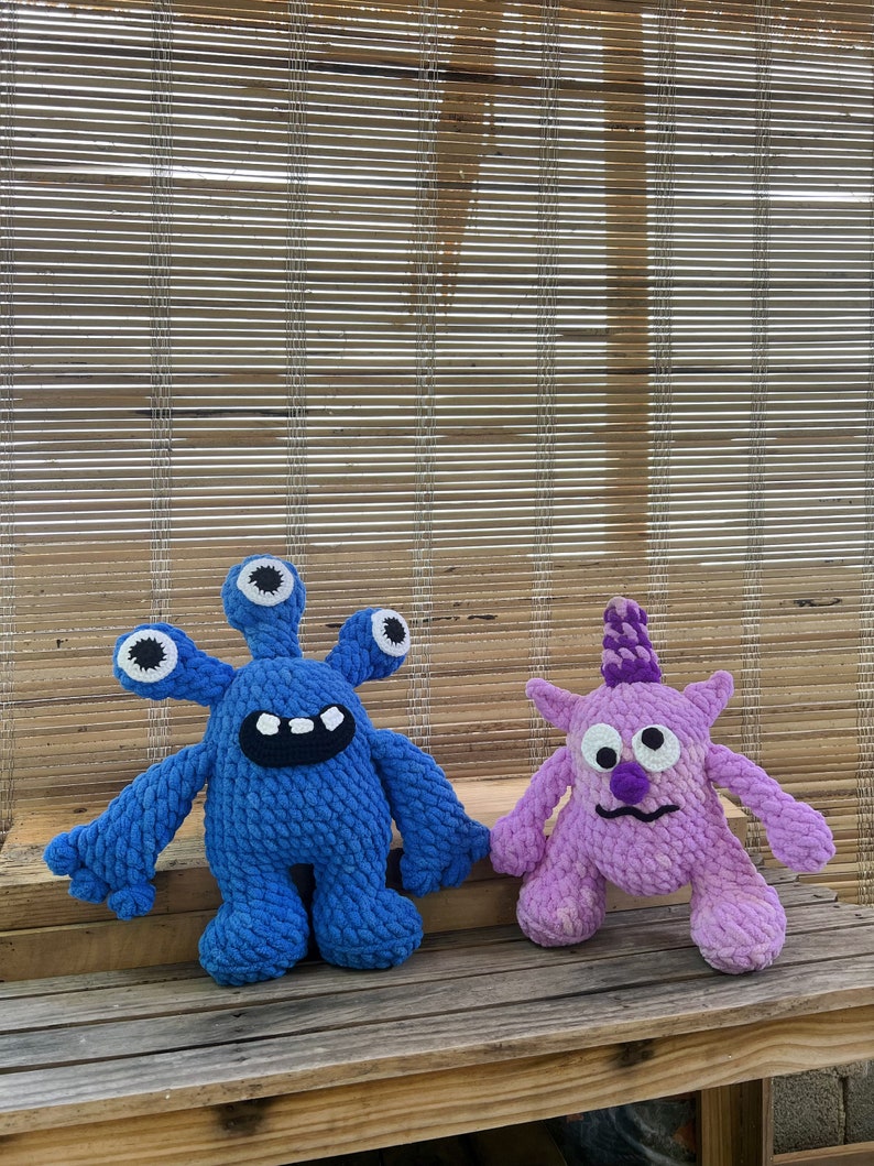 Pattern Monster Set,pdf Monter 4 in 1,crochet Monster Halloween ...