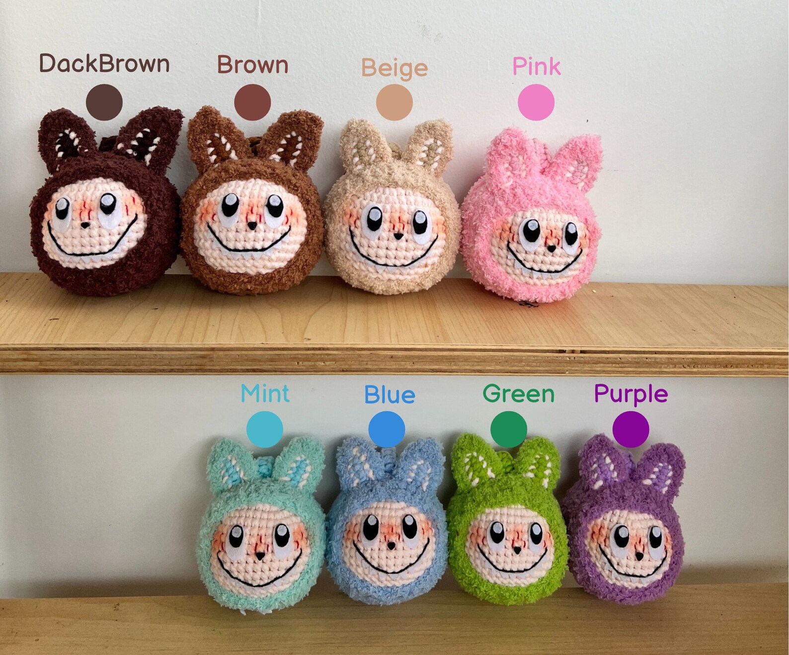 Labubu Keychain Handmade,labubu Keychain Crochet,babymonter Keychain ...