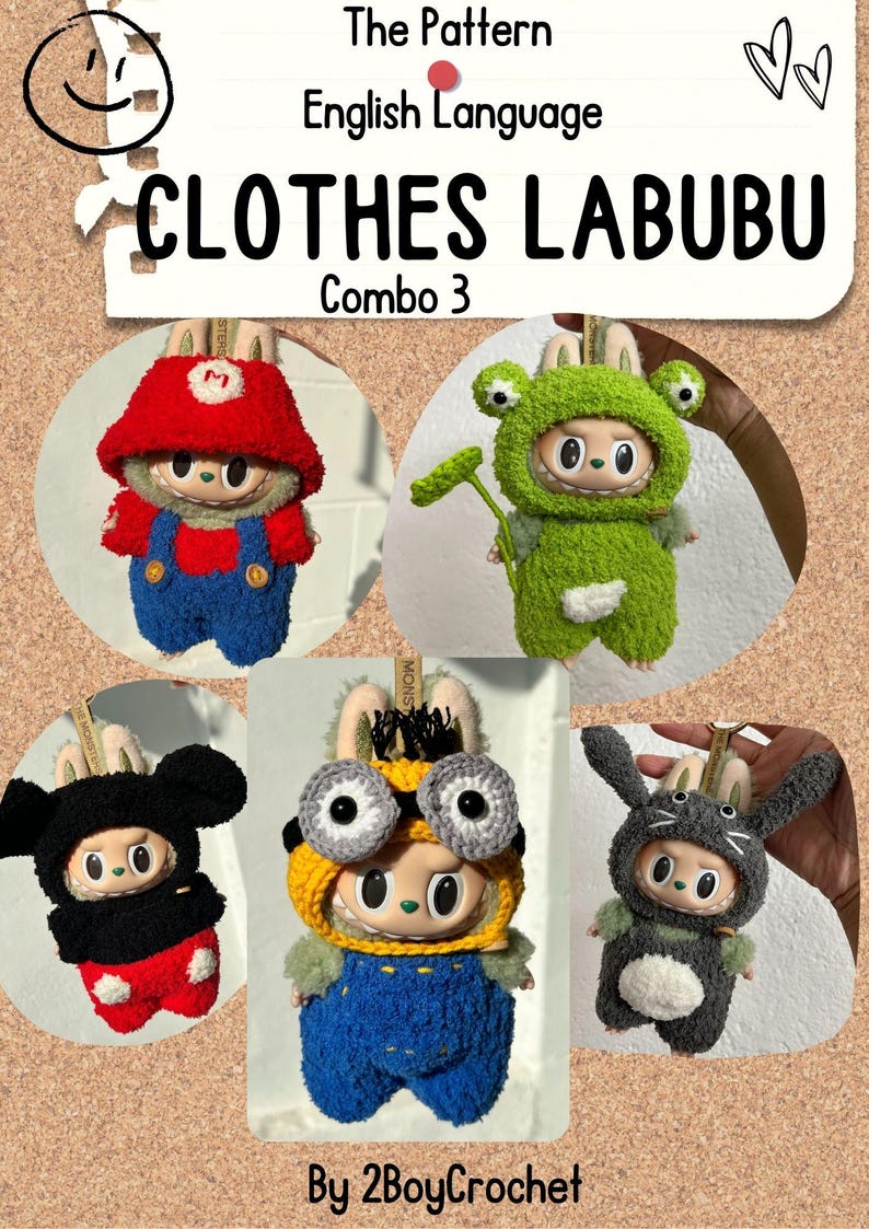 Pattern Labubu Clothes,pdf Crochet Labubu Clothes - Etsy