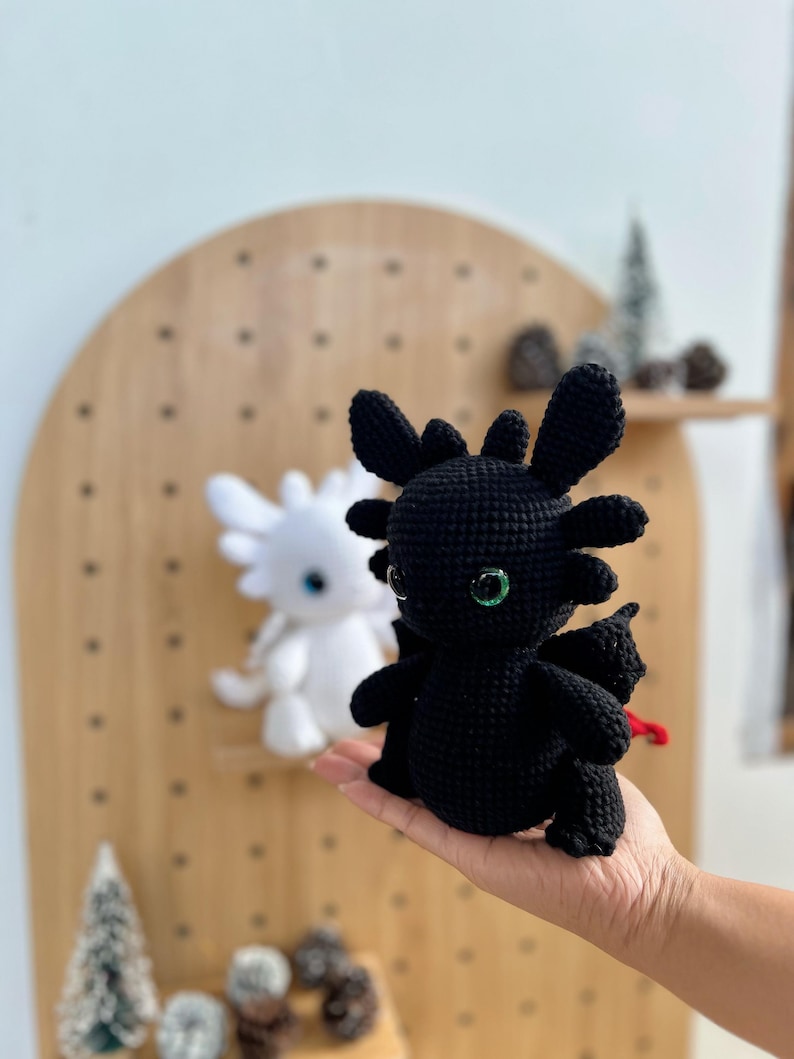 Night and Light Dragon Crochet Pattern PDF - Dragon Amigurumi (digital ...