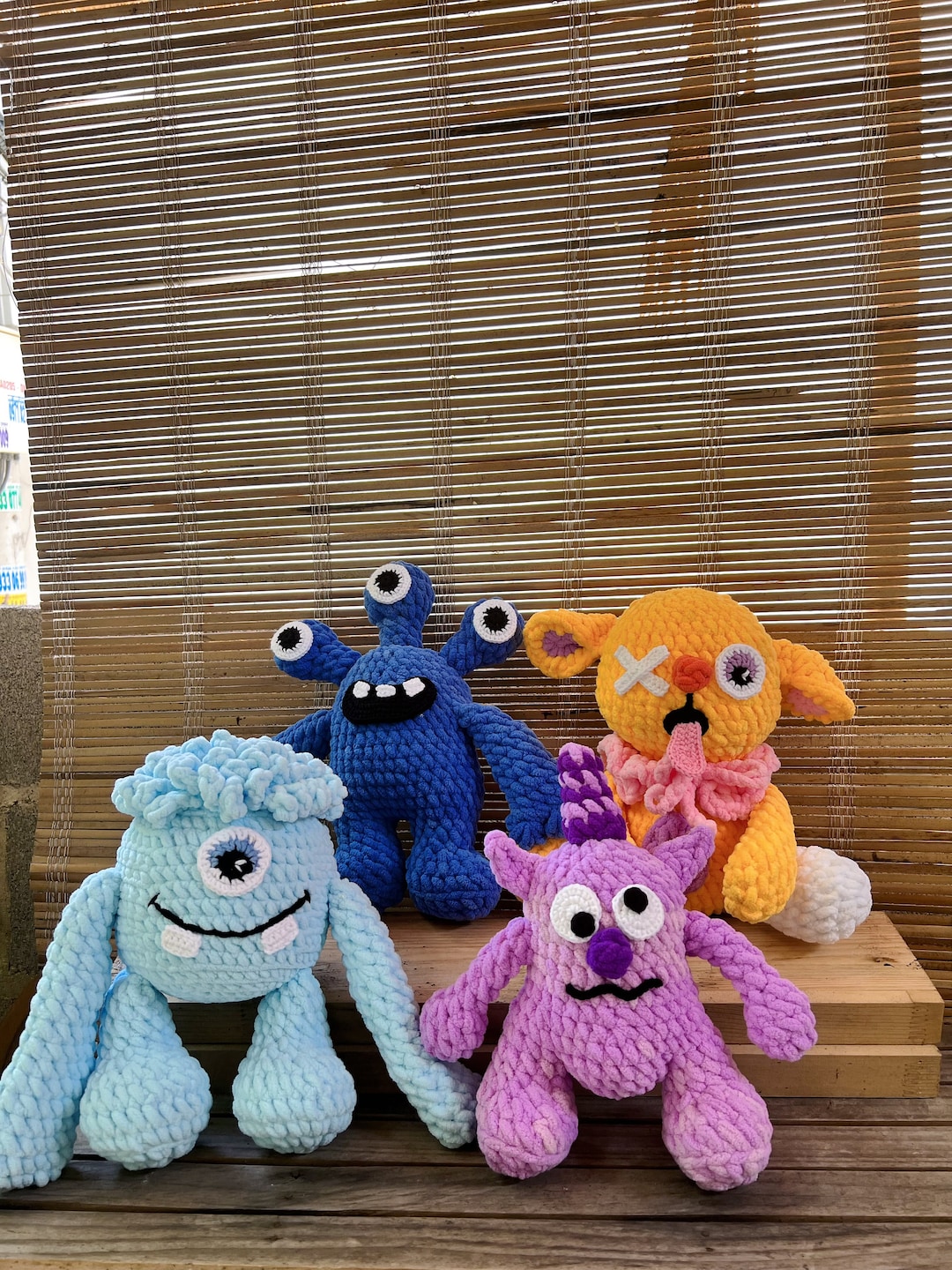 Pattern Monster Set,pdf Monter 4 in 1,crochet Monster Halloween ...