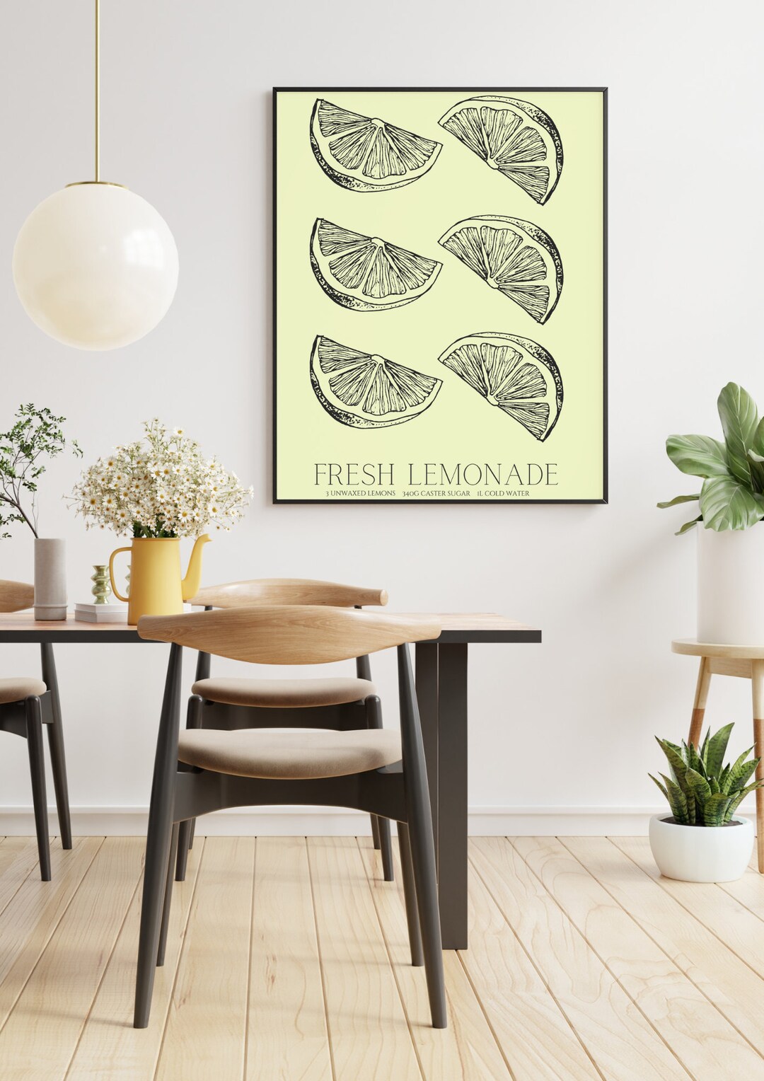 Fresh Lemonade Digital Art Print: Homemade Lemonade,kitchen Wall Art ...