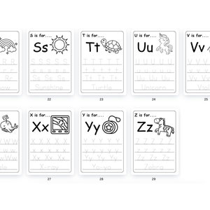 Handwriting Practice Alphabet Worksheet - Etsy