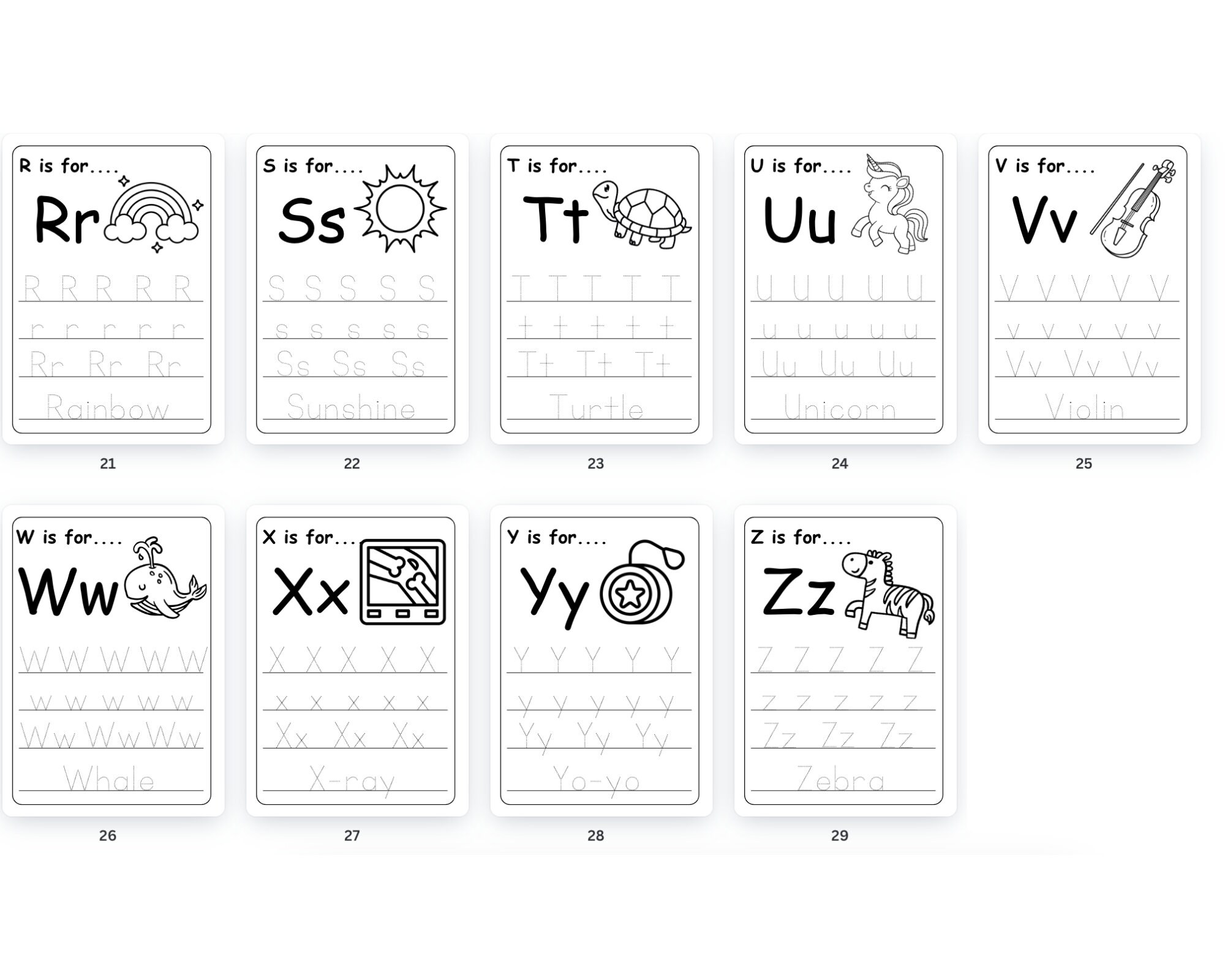 Handwriting Practice Alphabet Worksheet - Etsy