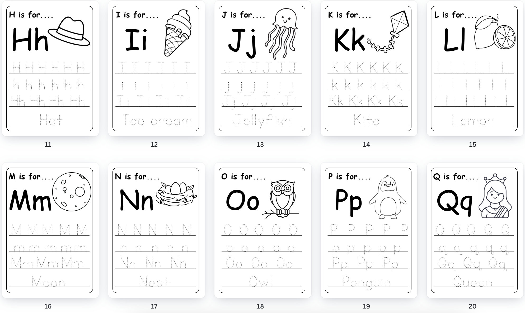 Handwriting Practice Alphabet Worksheet - Etsy