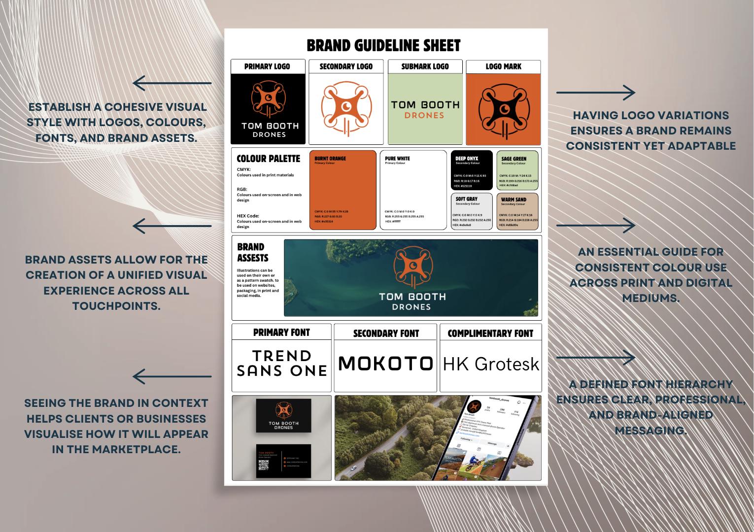 Brand Guideline Logo Development Template | Graphic Design | Small ...