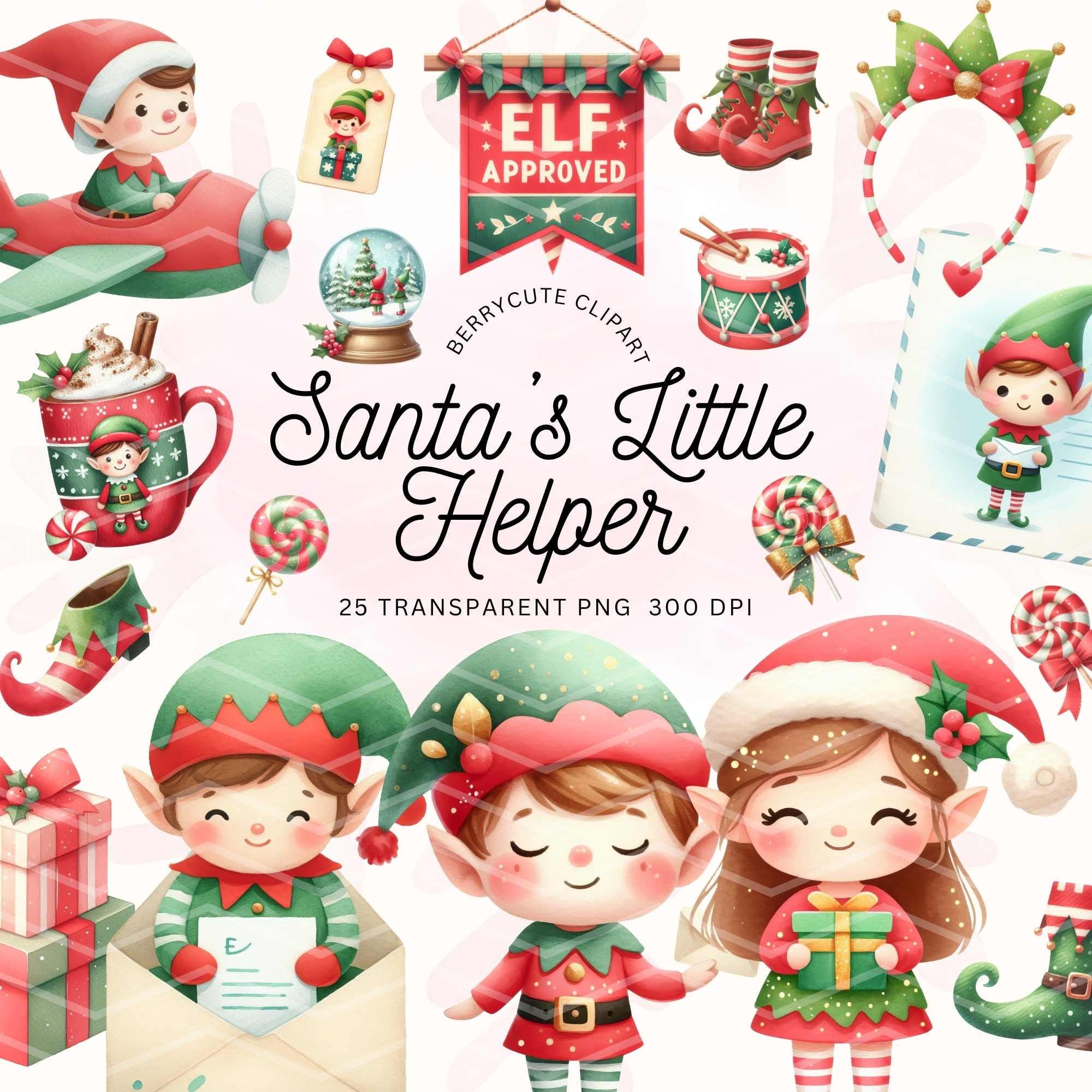Cute Santa's Helpers Clipart Pack, Christmas Elf Clipart, Elf Shoes ...