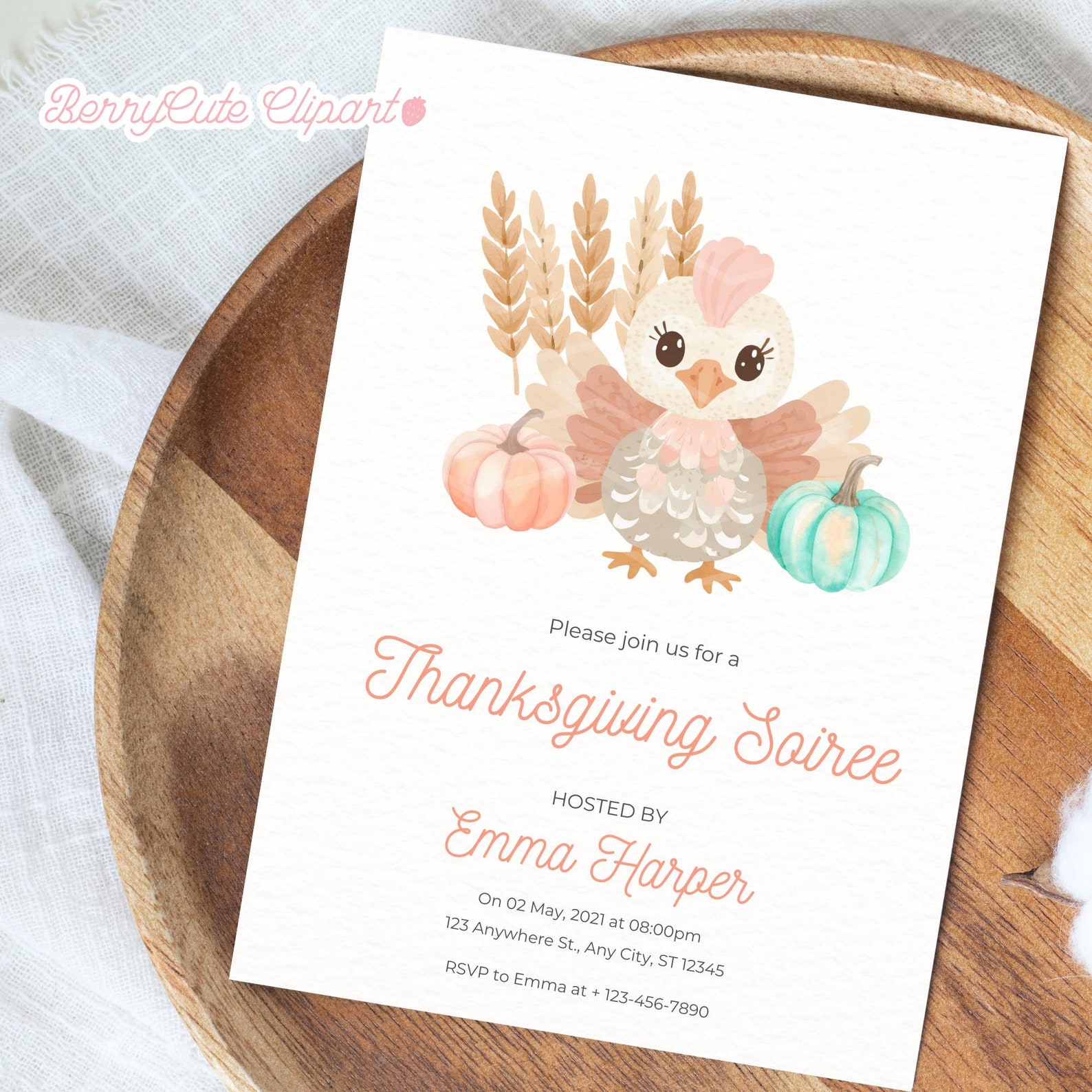 Thanksgiving Day Clipart Pack, Autumn Fall Clipart Thanksgiving Set ...
