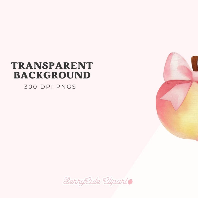 Peach First Birthday Clipart, Watercolor Peach PNG, First Birthday ...