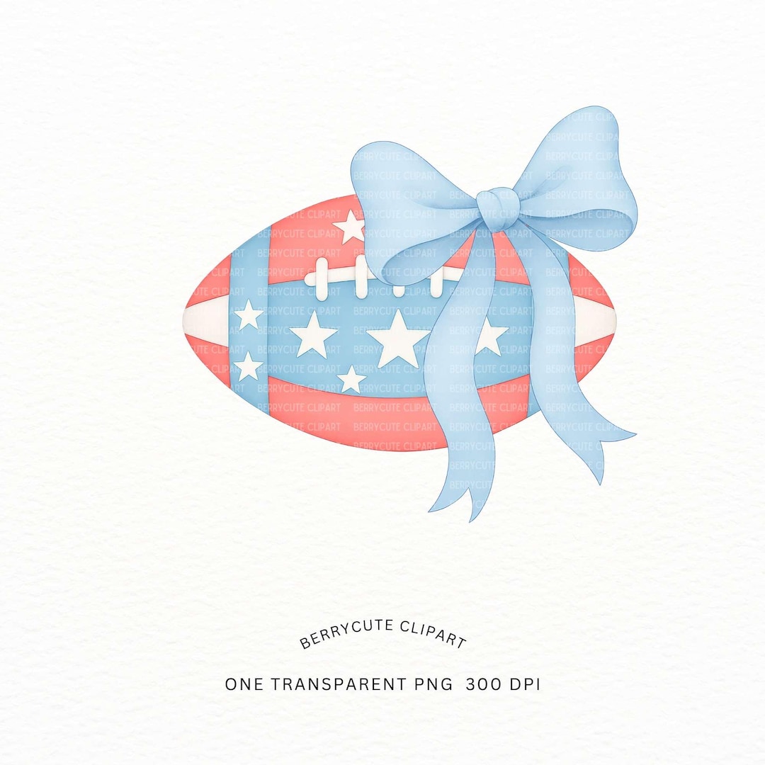American Football Clipart, Preppy Patriotic Clip Art, Fourth of July ...