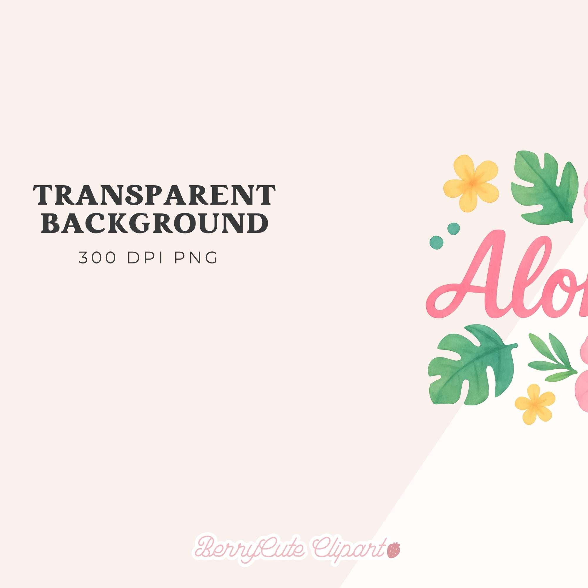 Aloha Clipart, Tropical Clipart, Hawaii Sublimation, Luau Clipart ...