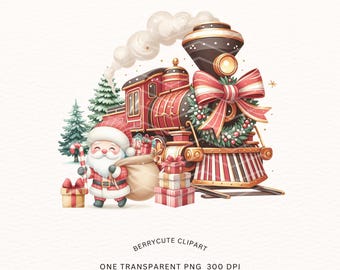 Polar Express Clipart, Christmas Train Clipart, Blue Train PNG ...