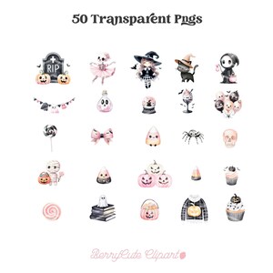 Cute Halloween Clipart Bundle, Cute Halloween Monsters Clipart, Cute ...