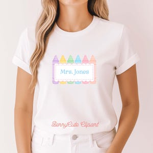 Crayon Clipart, Watercolor Pastel Crayon Frames, Back to School Graphic ...