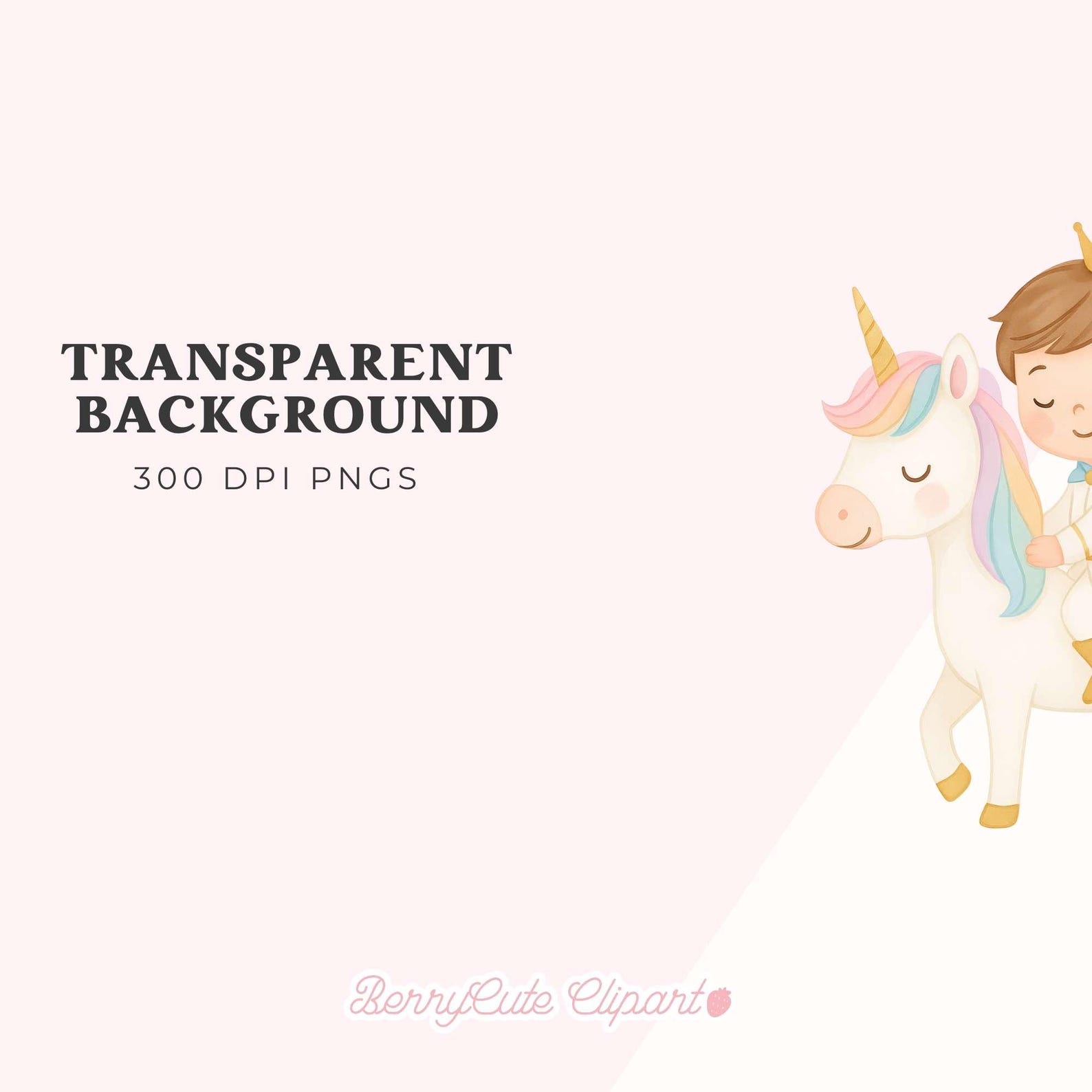 Cute Princess and Prince Clipart, Pink Princess Clipart, Fairytale ...