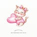 Valentine Cat Clipart, Cute Kitten Clipart, Watercolor Cat Png ...