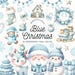 Blue Christmas Clipart Pack, Winter Wonderland Clipart, Blue Christmas ...