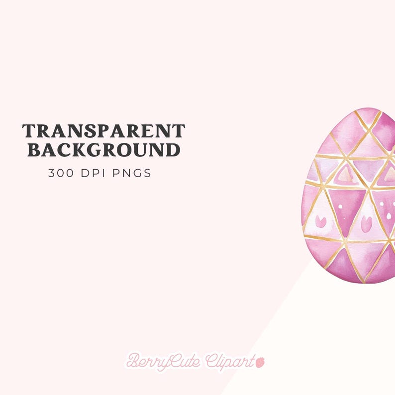 Easter Egg Clipart Pack, Egg Hunt Png, Spring Clipart, Watercolor Eggs ...