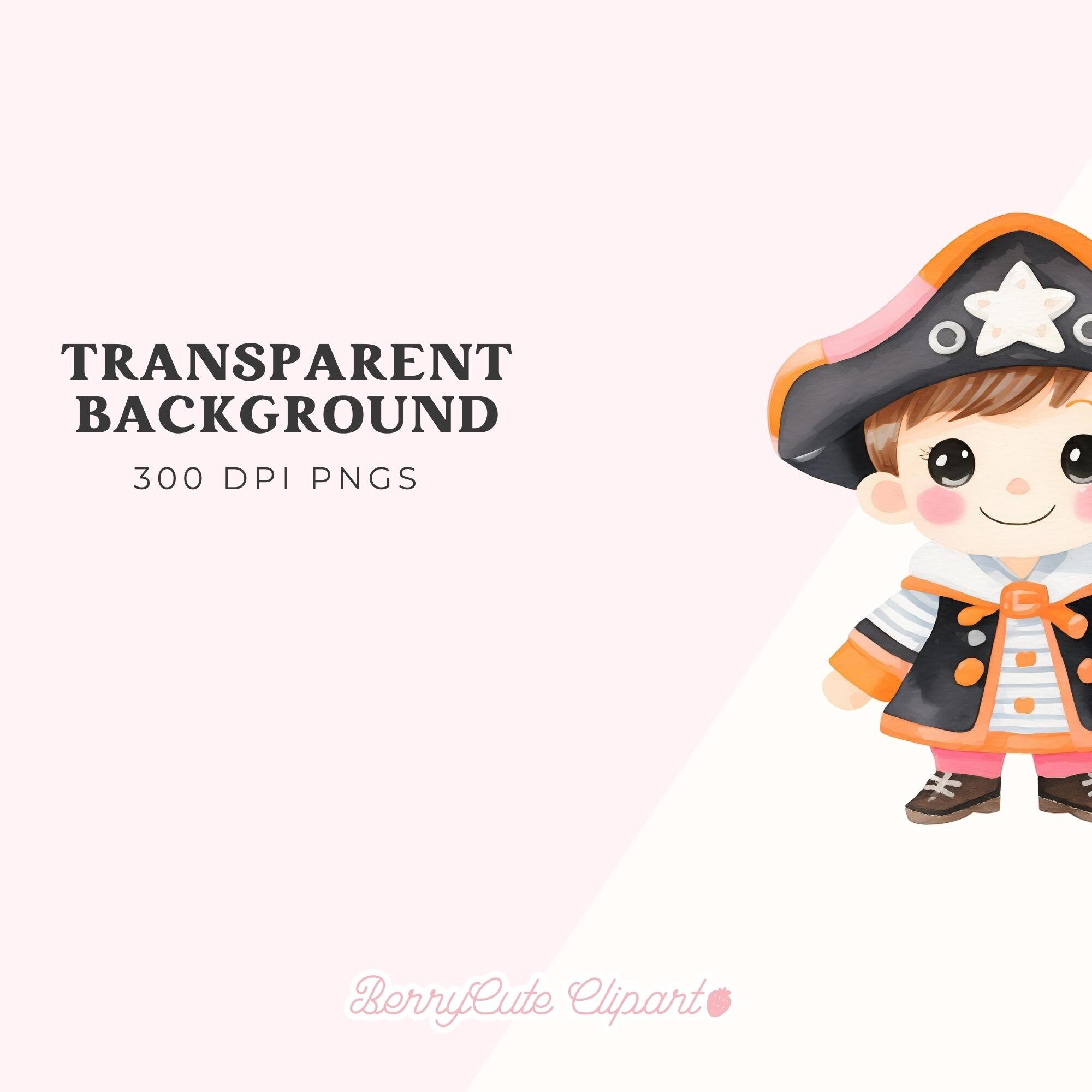 Watercolor Cute Halloween Clipart Pack, Trick or Treat Clipart ...