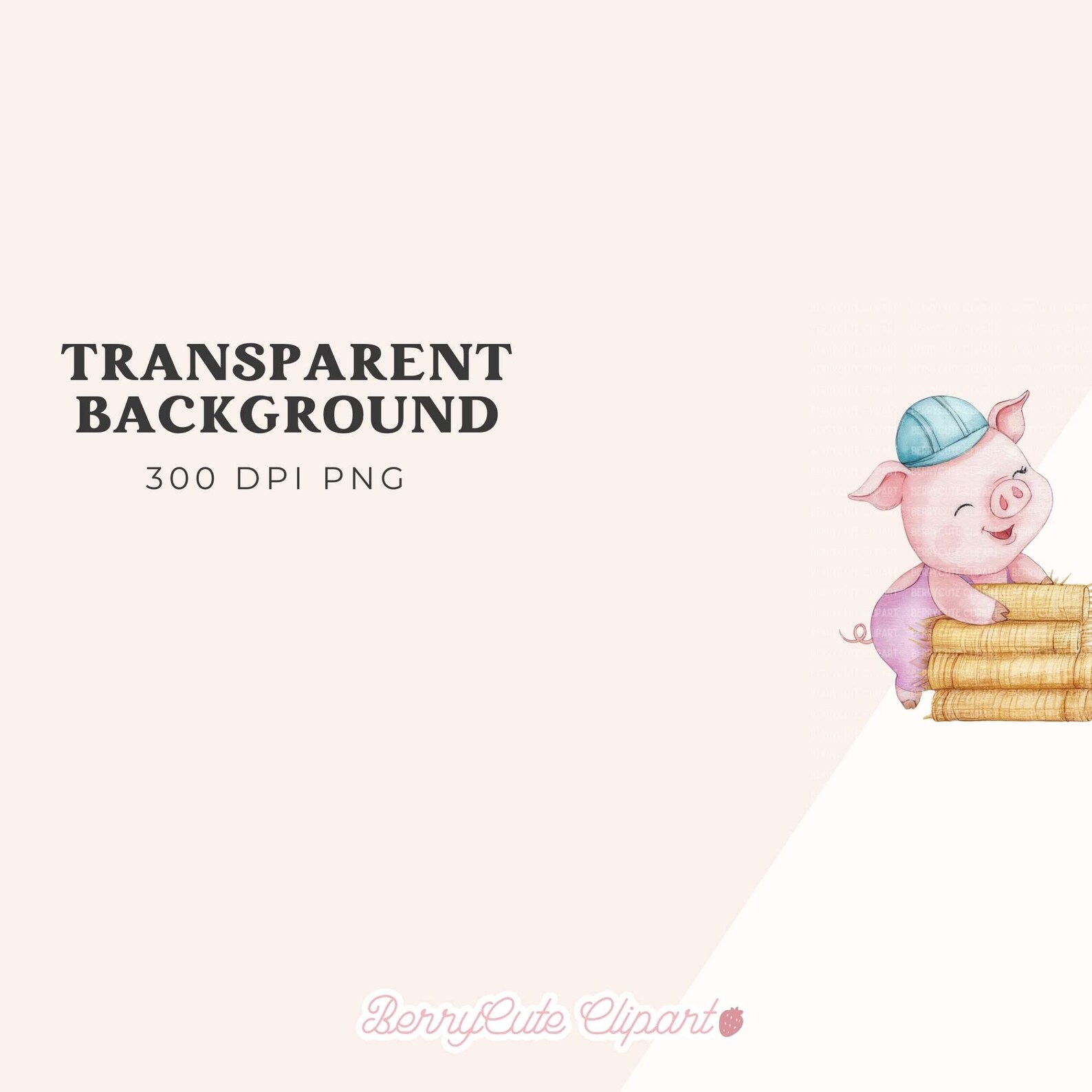 Three Little Pigs Clipart, Fairy Tale Pigs PNG, Pig Sublimation, Farm ...