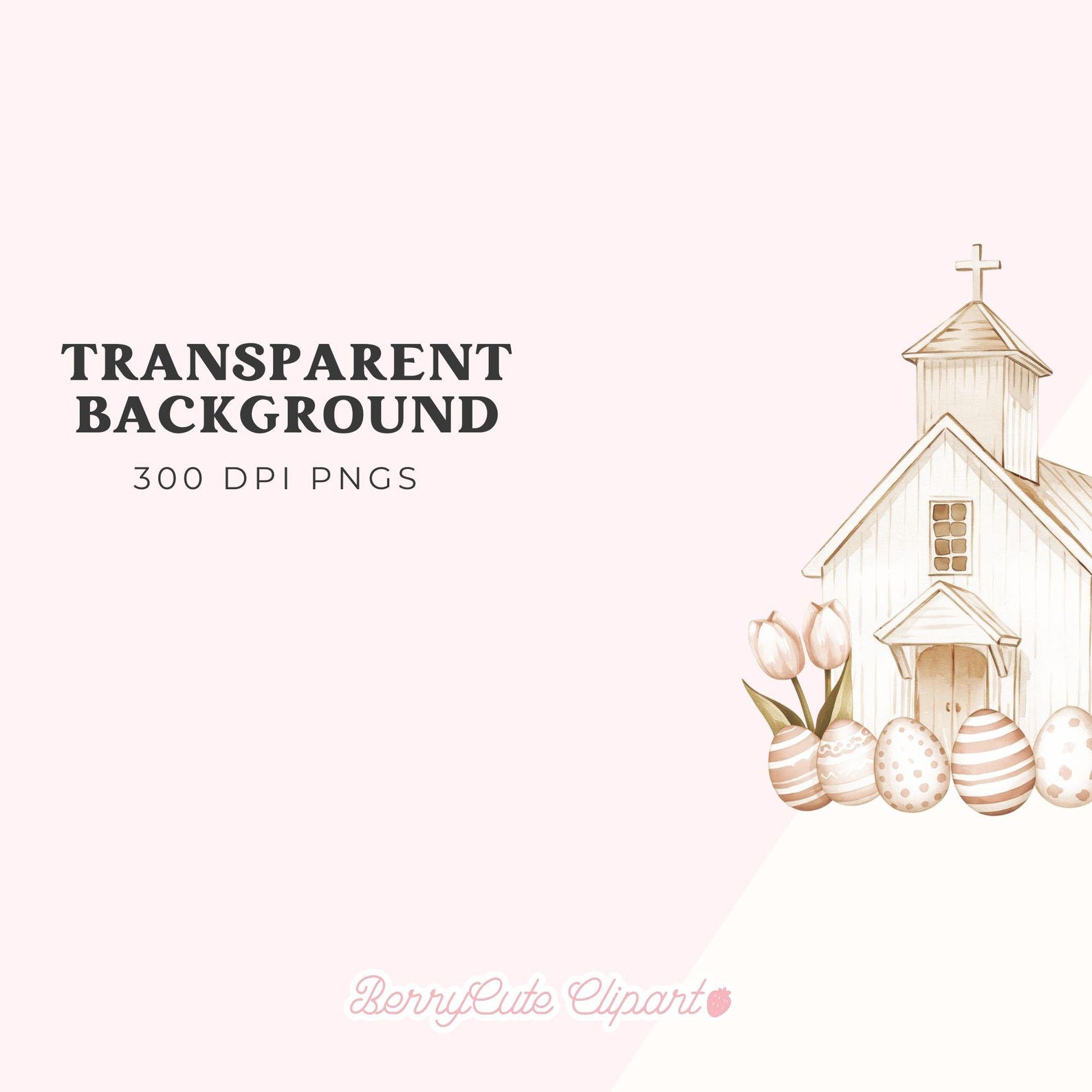 Rustic Easter Clipart Bundle, First Communion Clipart, Beige Easter ...
