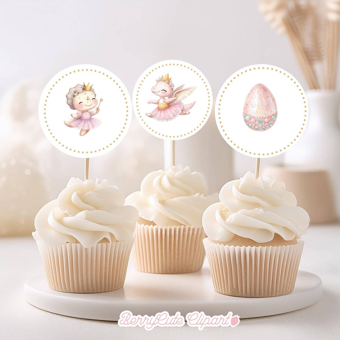 Dinosaur Princess Clipart Pack, Girly Dinosaur Clipart, Cute Dino ...