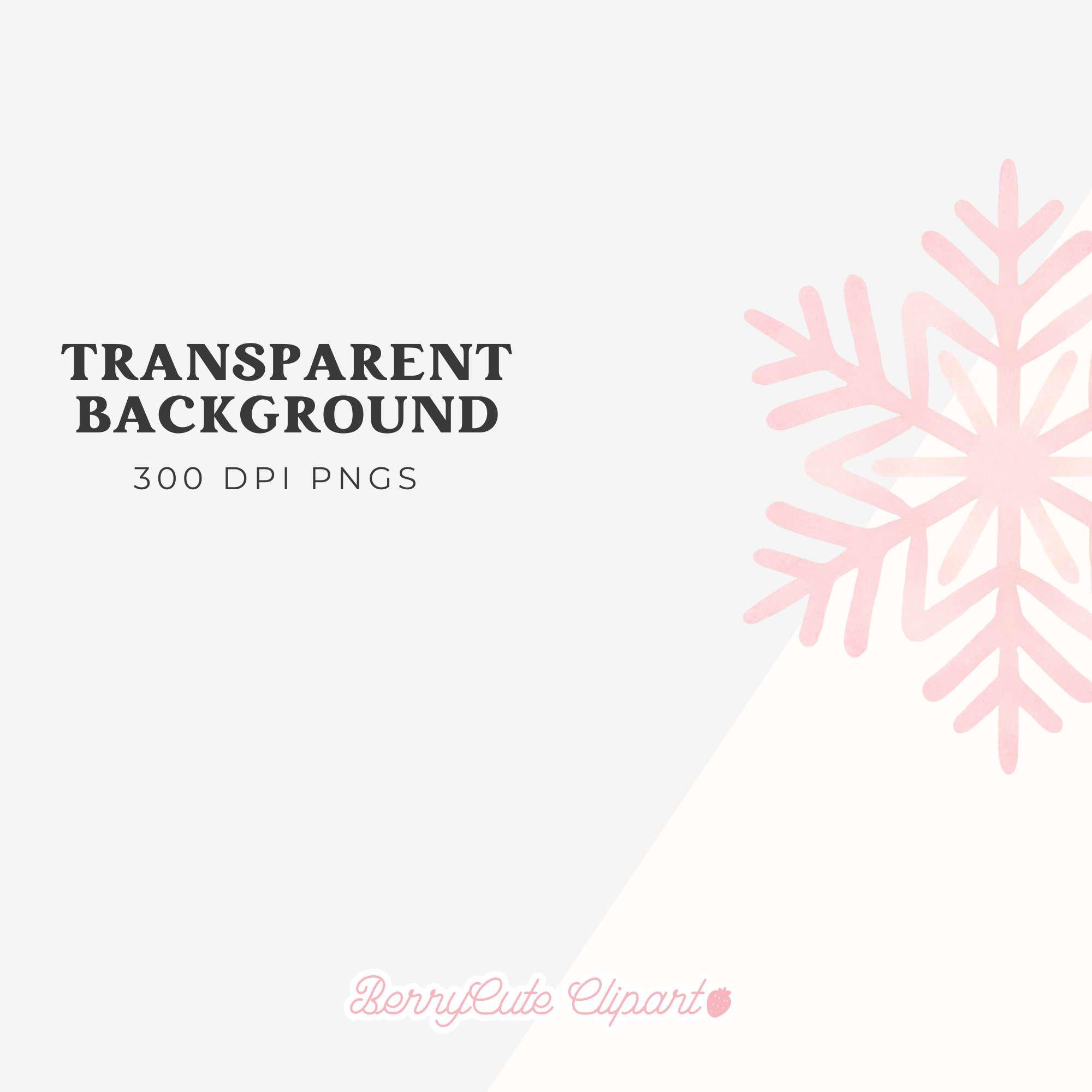 Pink Snowflakes Clipart Pack, Watercolor Winter Snowflake, Christmas ...
