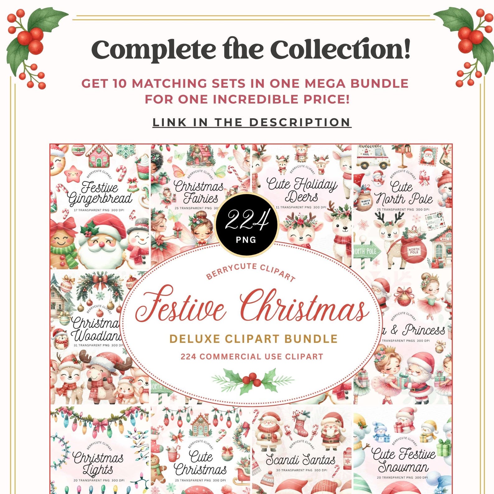 Secret Santa Clipart, Santa & Princess Clipart, Christmas Ballerina ...