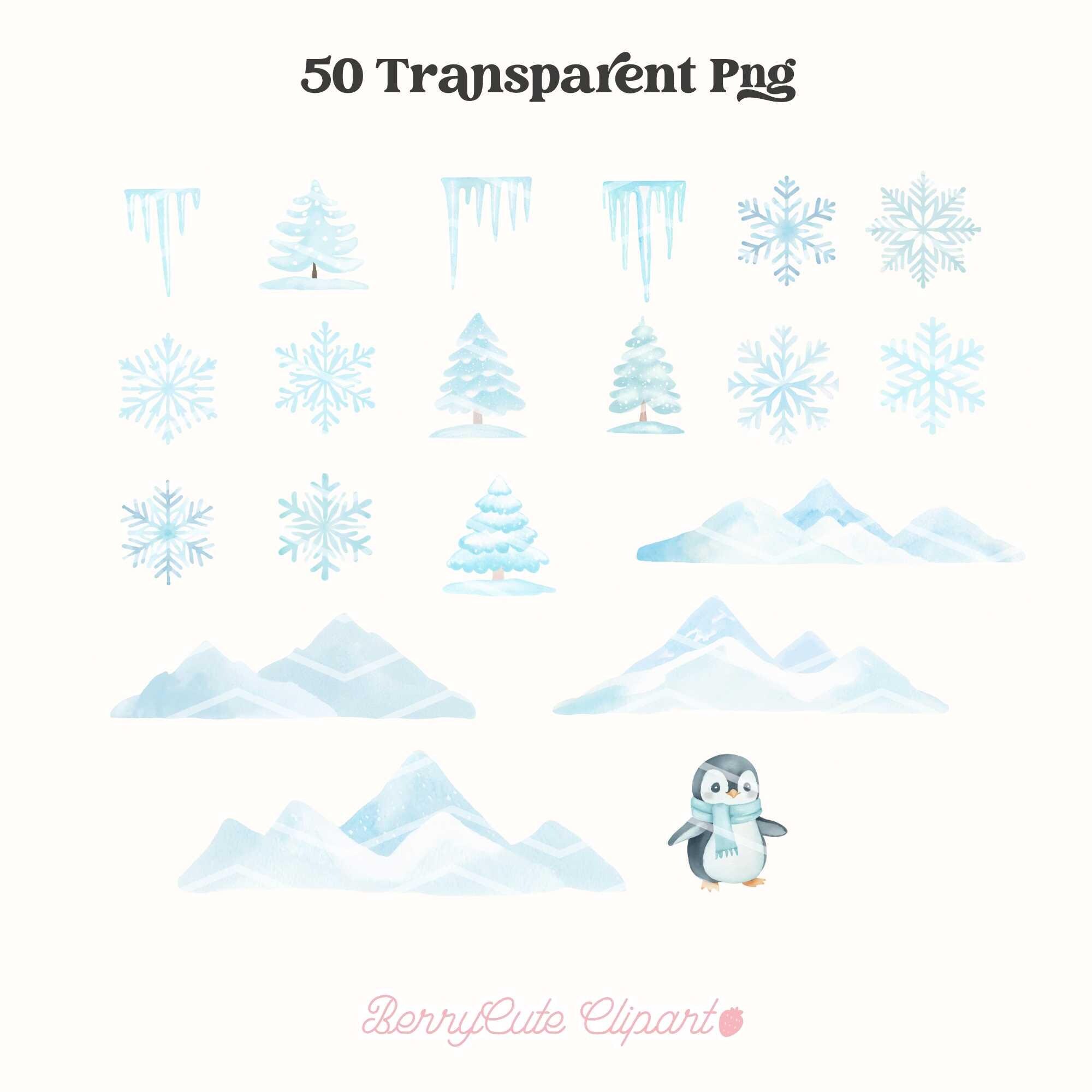 Winter Wonderland Clipart Bundle, Cozy Winter Clipart, Arctic Animal ...