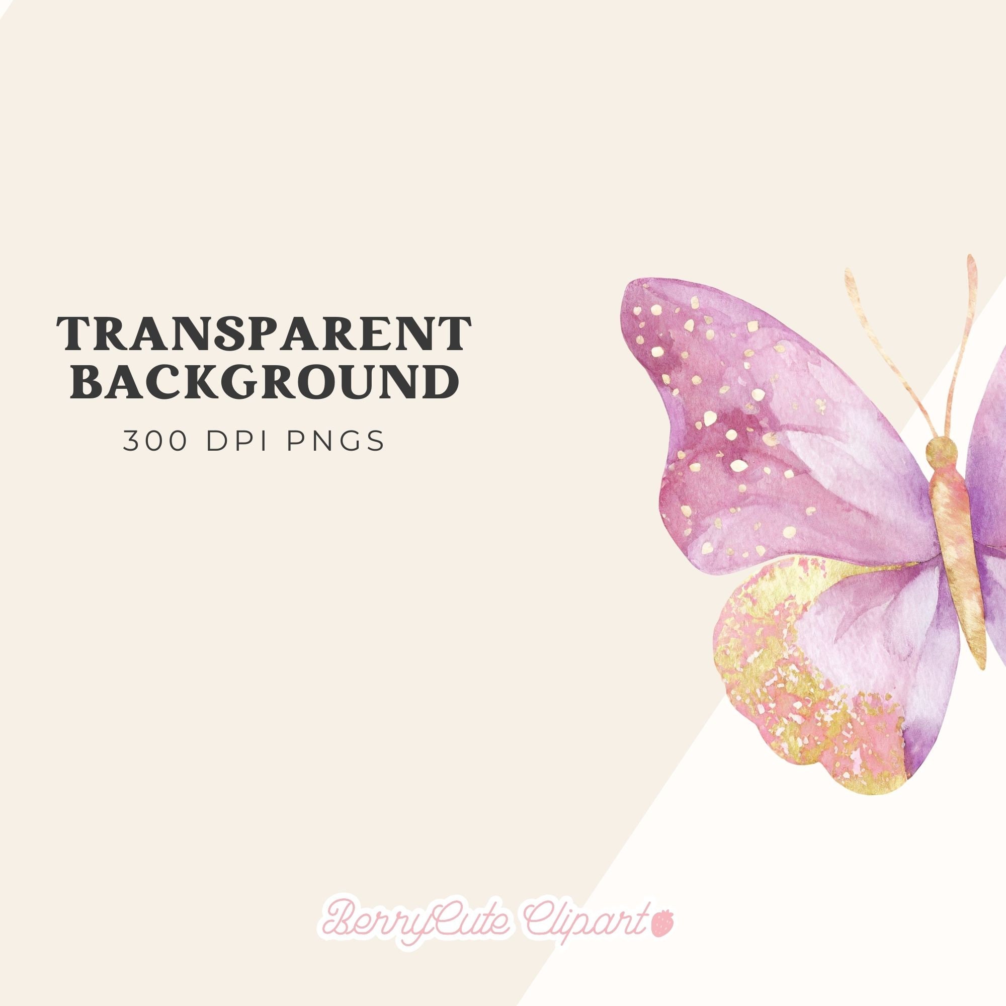 Purple Pink Butterfly Clipart Pack, Purple Butterflies Clip Art ...