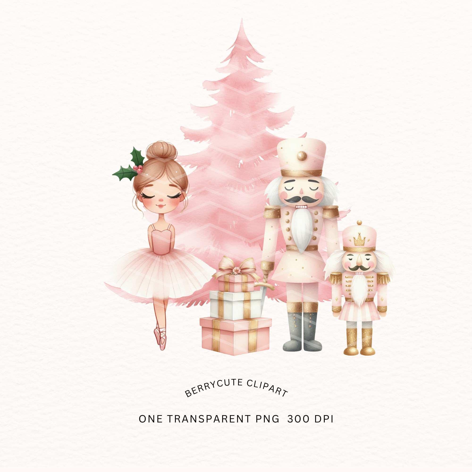Christmas Pink Nutcracker, Christmas Ballet Clipart, Christmas ...
