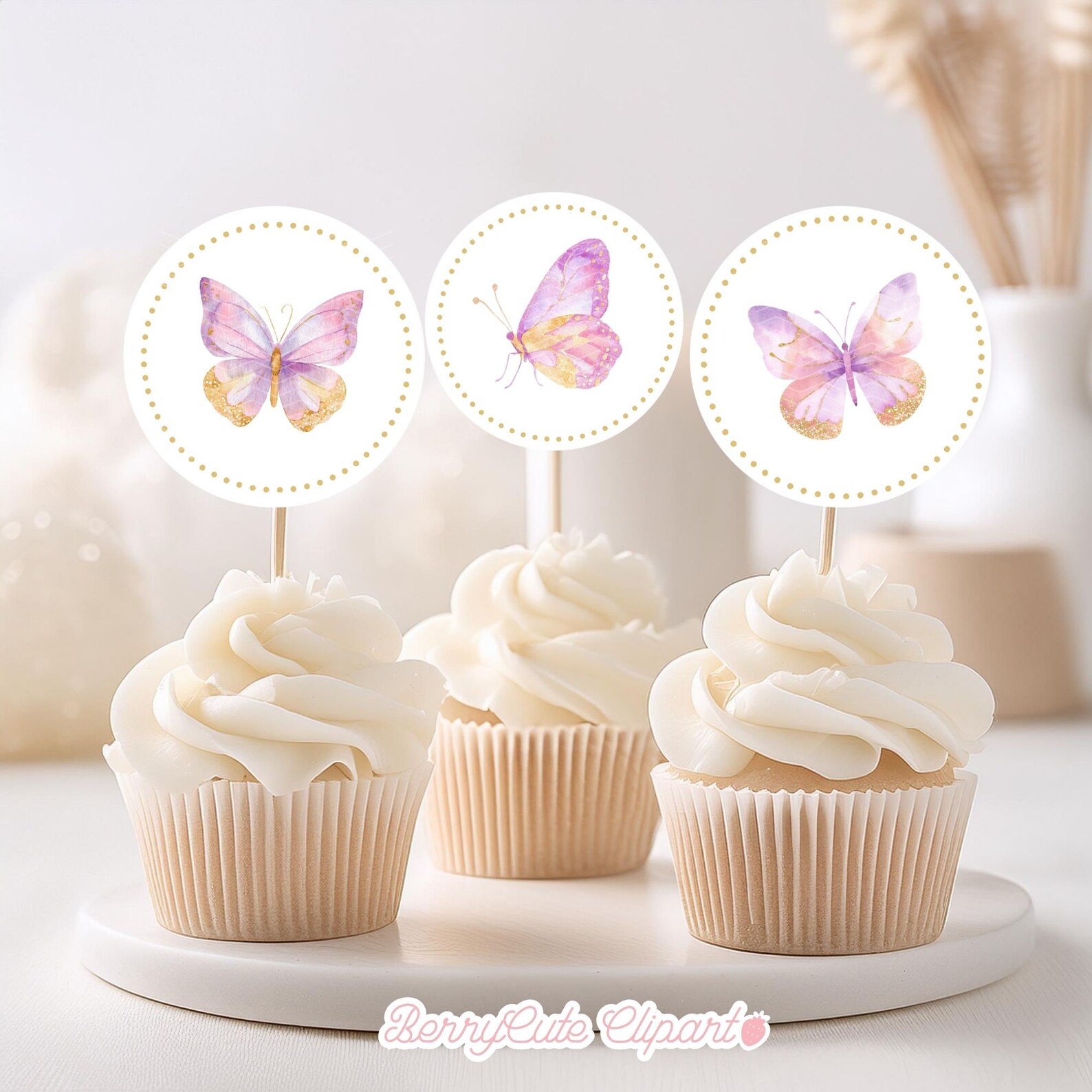 Purple Pink Butterfly Clipart Pack, Purple Butterflies Clip Art ...