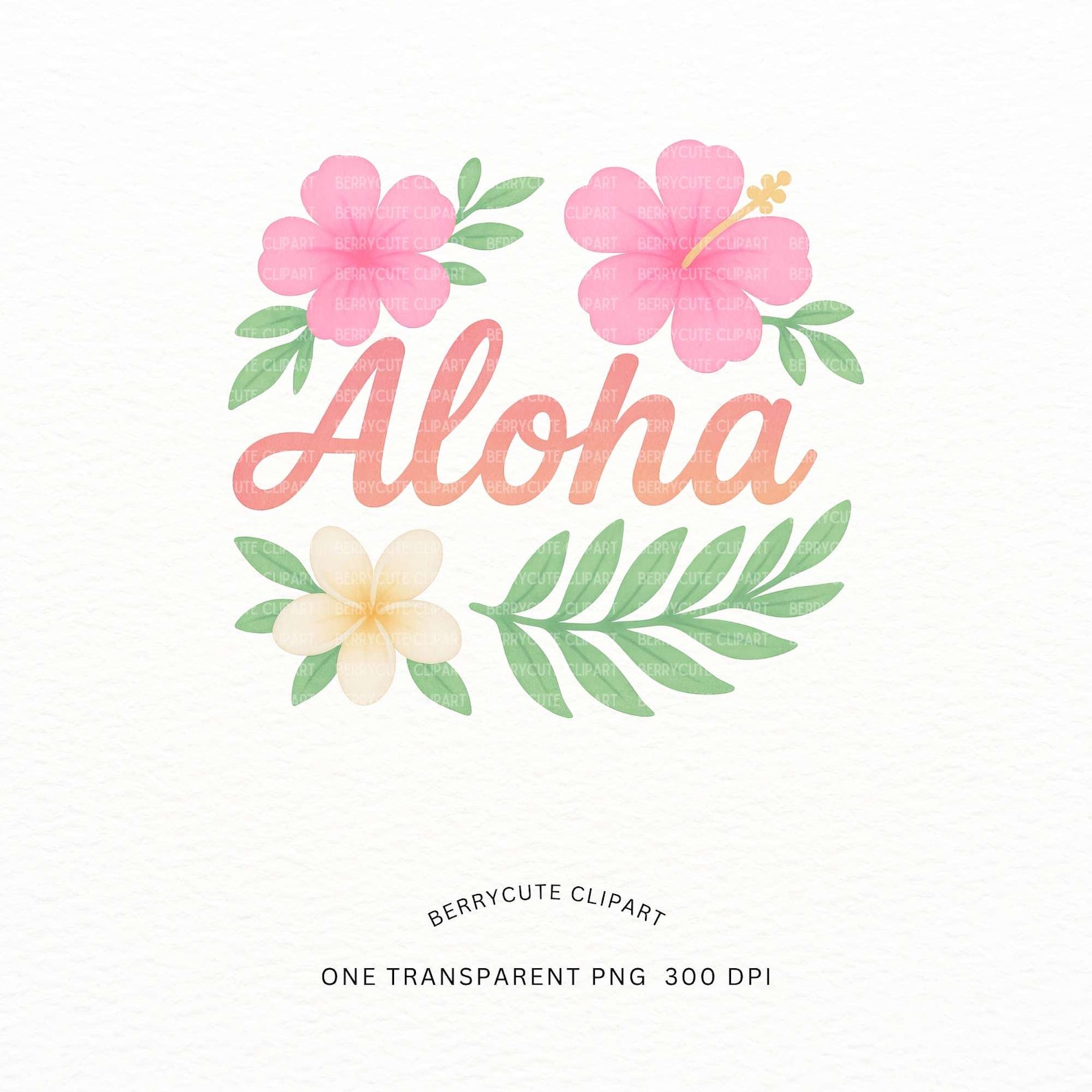 Aloha Clipart, Tropical Clipart, Hawaii Sublimation, Luau Clipart ...