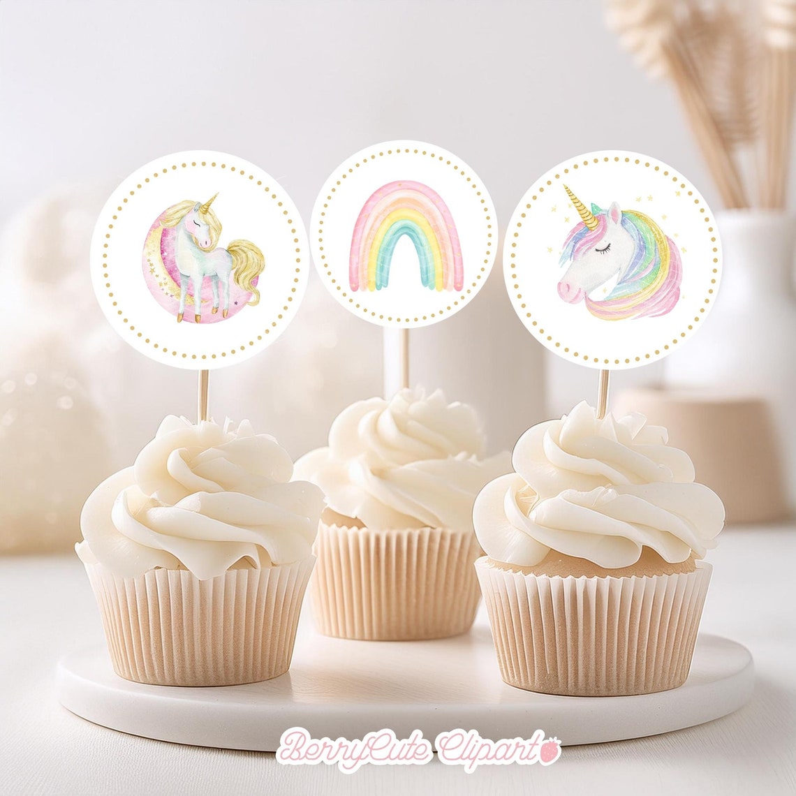 Pastel Unicorn Clipart Pack, Rainbow Unicorn Clipart, Unicorn Baby ...