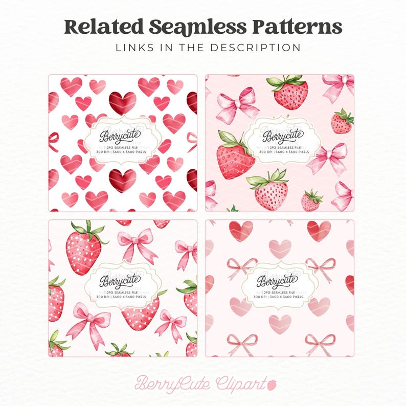 Bows and Hearts Seamless Pattern, Valentine Digital Paper, Love ...