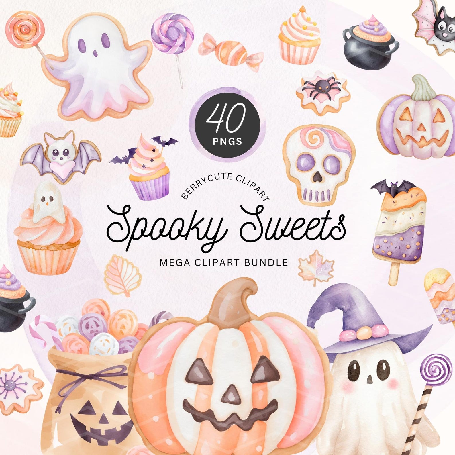 Halloween Sweets Clipart Bundle, Halloween Candy Clipart, Trick or ...