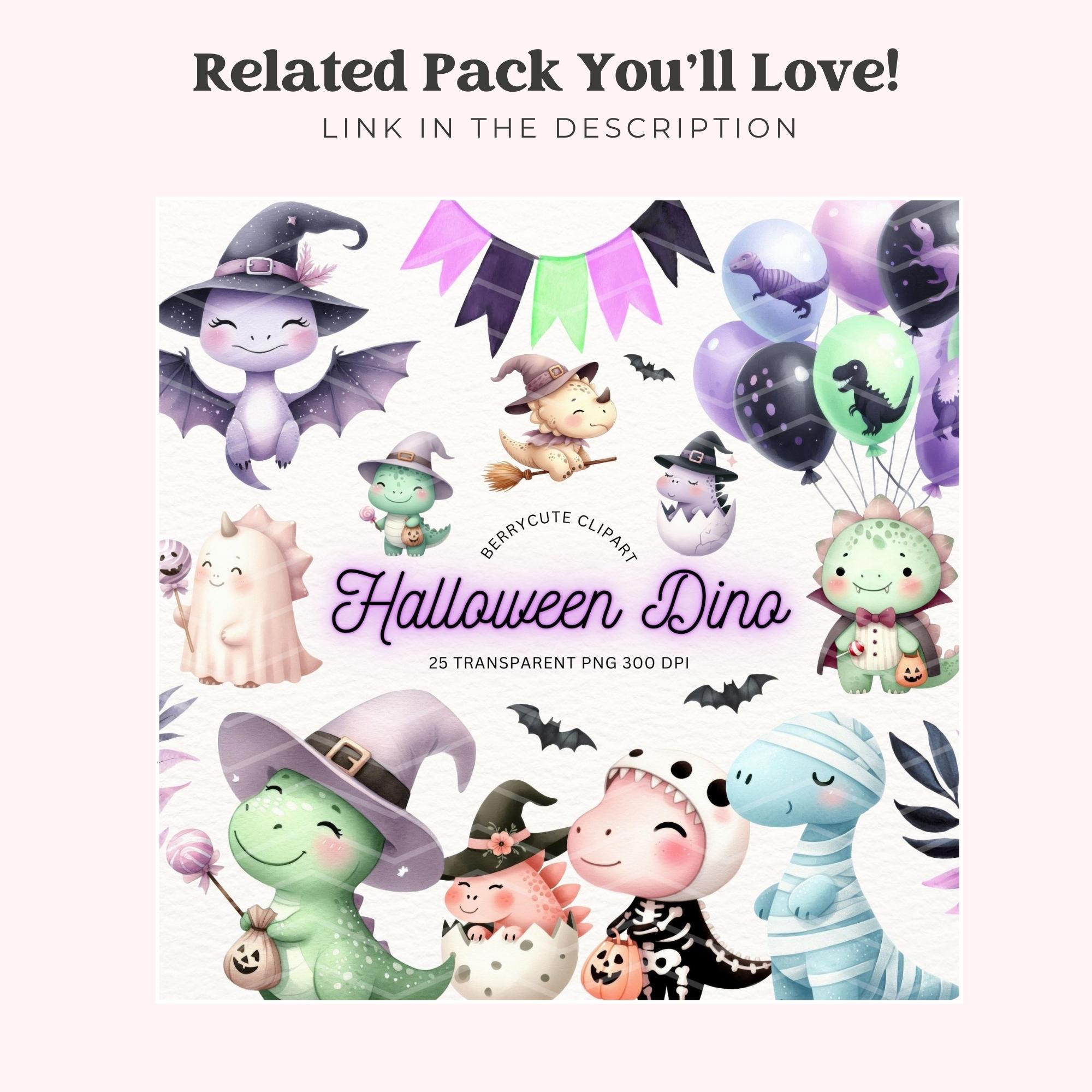 Cute Watercolor Dinosaur Clipart Pack, Cute Dino Clipart, Dinosaur ...